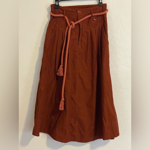 THE GREAT. | Skirts | The Great Rust Maxi Skirt With Rope Accent | Poshmark
